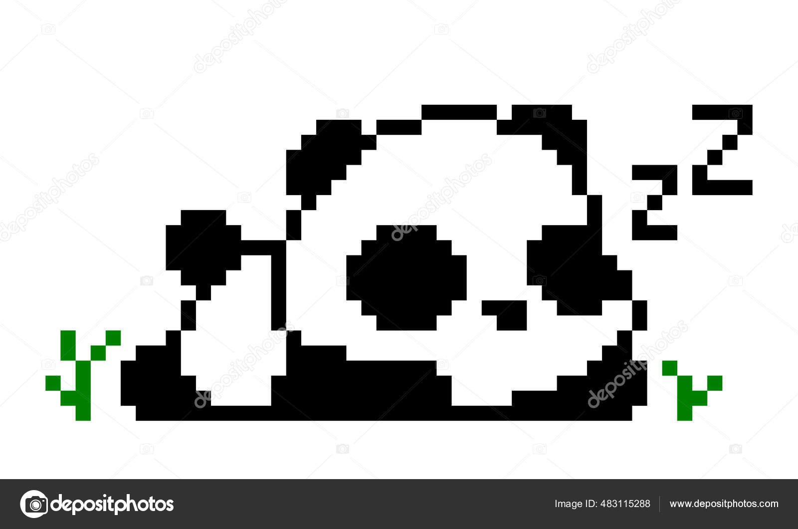 Modelli Pixel Art Panda Facile
