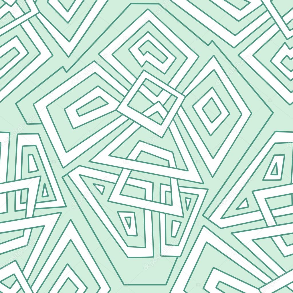 Detailed seamless geometric pattern in pale green tones. Colorful ...