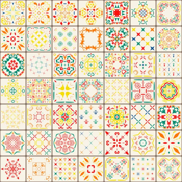 Seamless tile pattern. Colorful boho pattern. Ornament pattern. Square ...