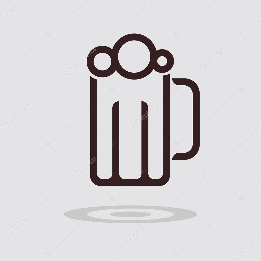 Simple flat beer mug icon Stock Vector Image by ©AM.AM #91301060
