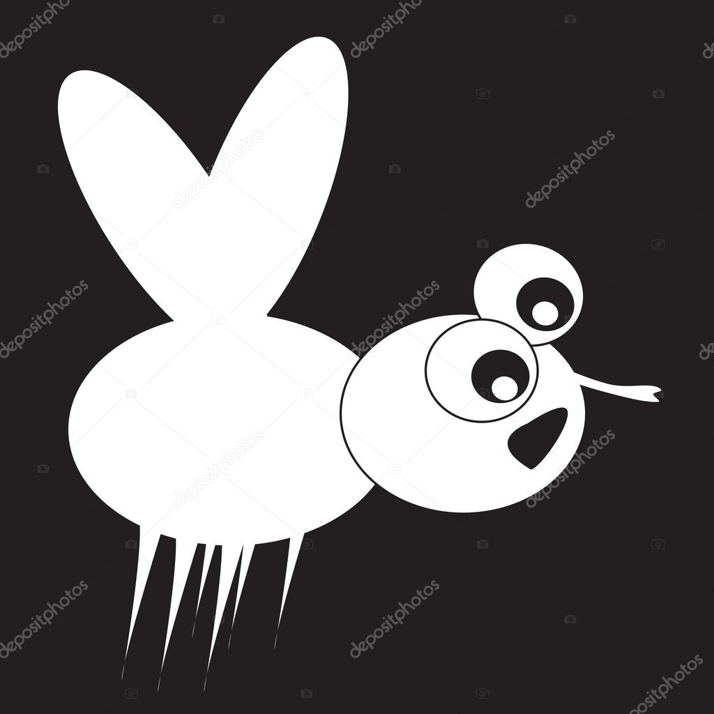 Stencil funny fly Stock Vector by ©leonbul 105655050