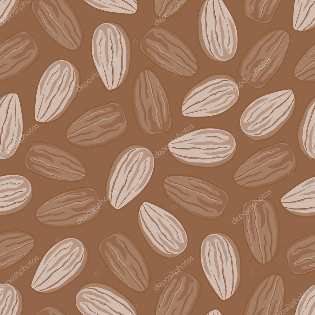 Almond nut seamless vector background Stock Vector by ©EgnisMoore 116383328