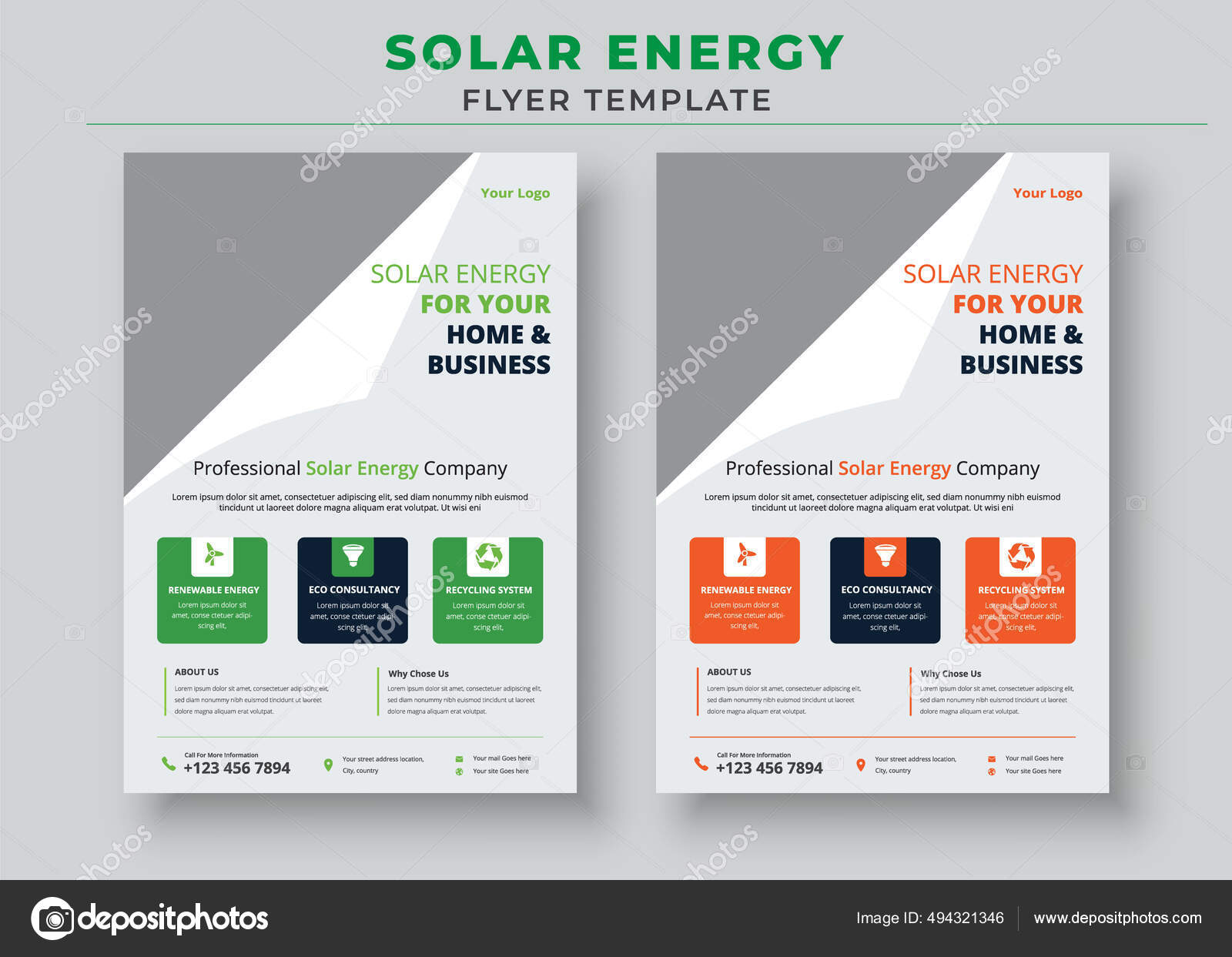 Solar Energy Flyer Templates Solar Experts Solutions Flyer Stock Vector ...