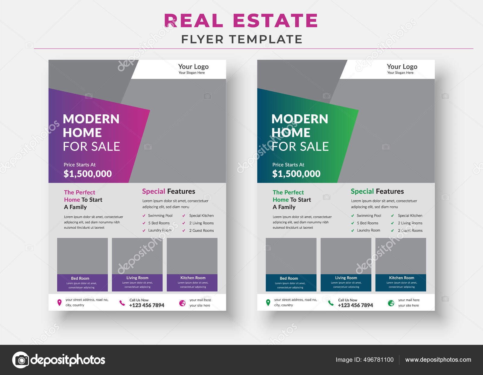 Affiche Prospectus Immobilier Modèle Vecteur par ©GentleGraphix 496781100