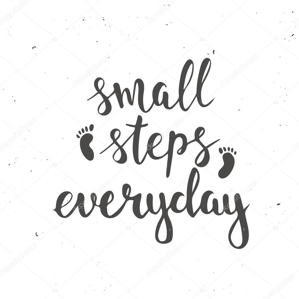 Small steps everyday. — Stock Vector © Fafarumba #105734214