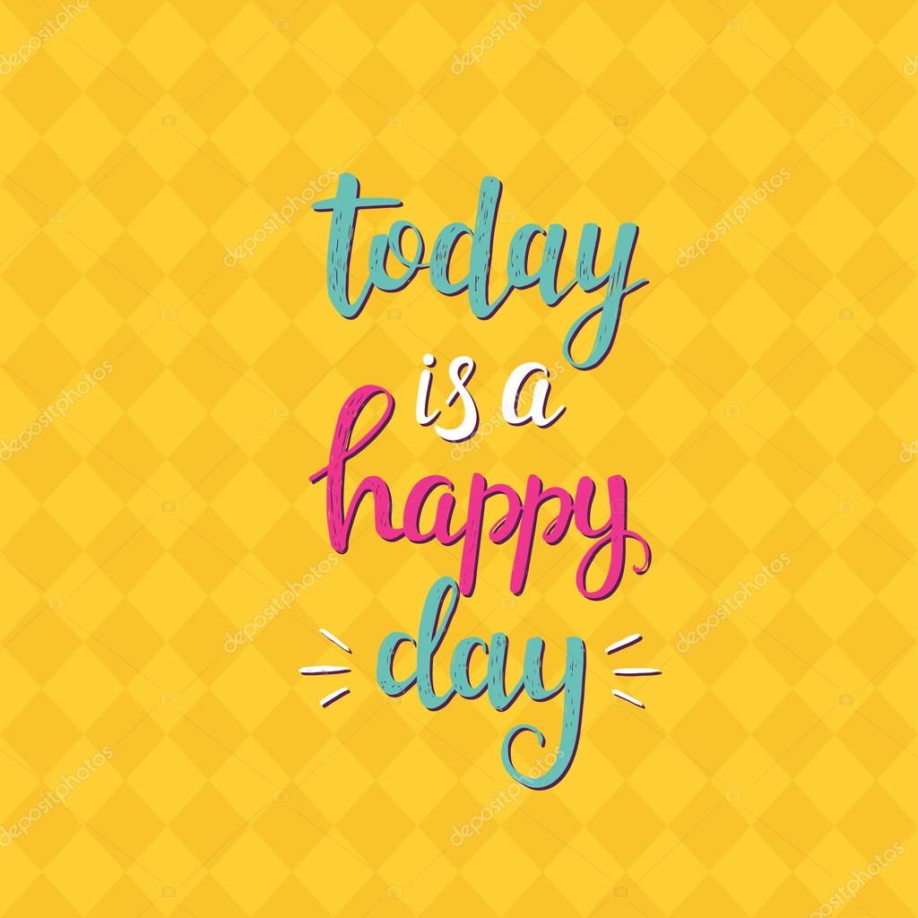 Today is a happy day. Vector hand drawn illustration. Stock Vector by ...