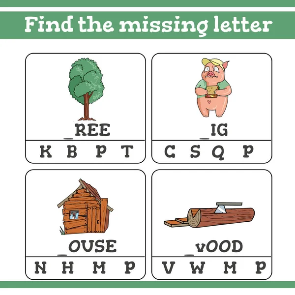 Forest animals Find the missing letter Game for Preschool Children ...