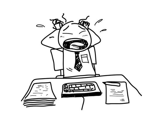 Stressed stick figure Vector Art Stock Images | Depositphotos