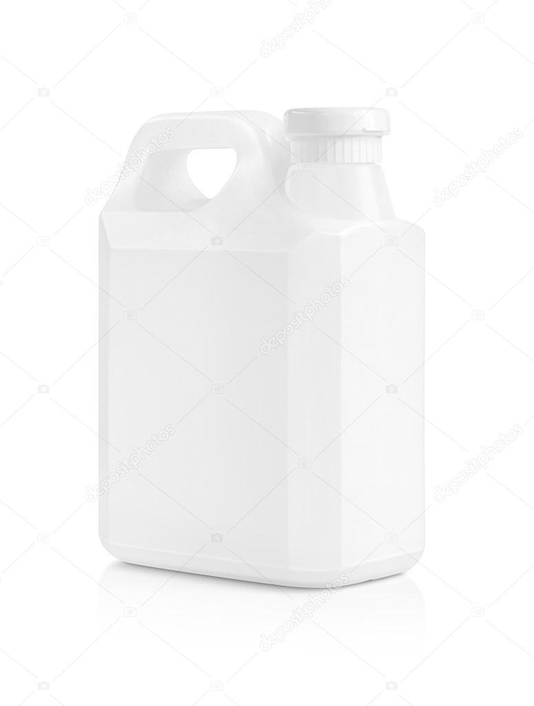 embalaje en blanco galón de plástico blanco aislado sobre fondo blanco 2023