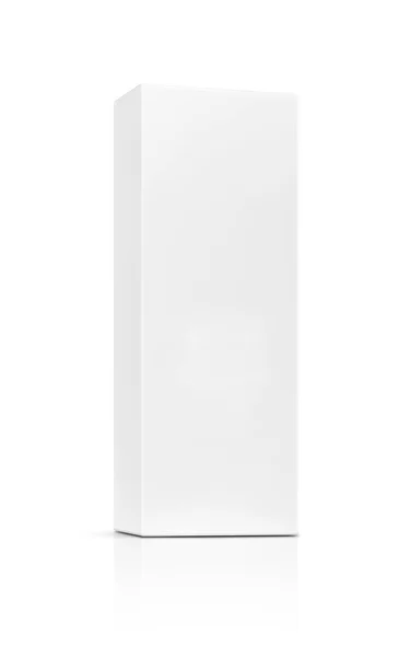 Blank packaging white cardboard box isolated on white background ...