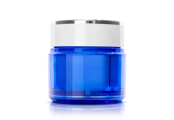 Blank Packaging Transparent Blue Cream Pot Cosmetic Product Design Mock ...