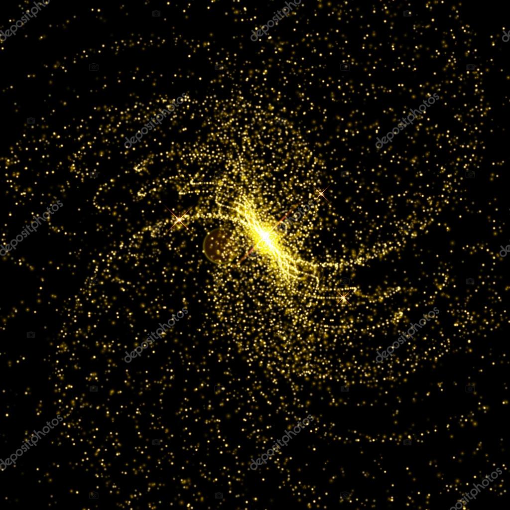 Vector abstract gold glitter particle swirls — Stock Vector © ronedale ...