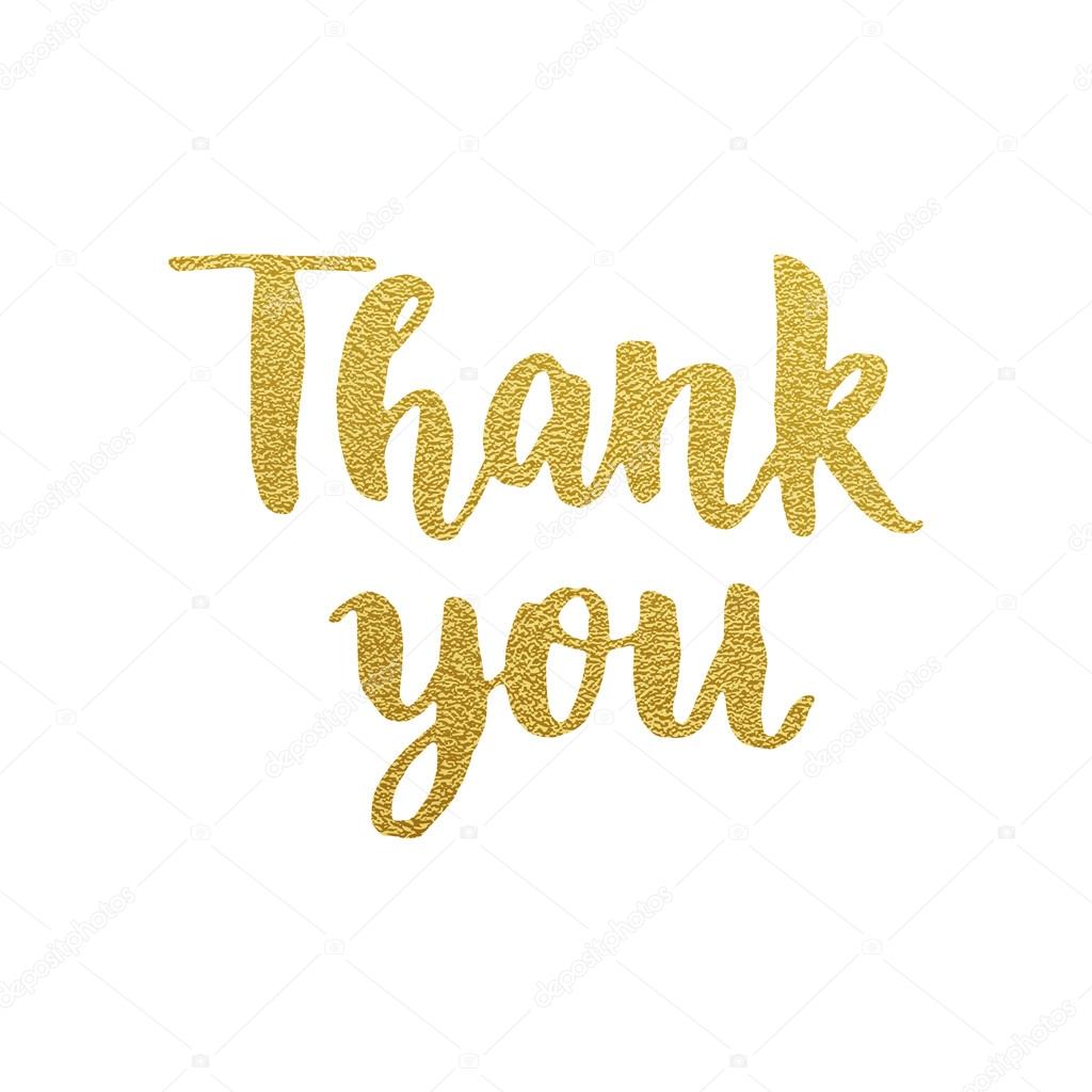 Thank You golden handwritten vector illustration. Stock Vector Image by ...