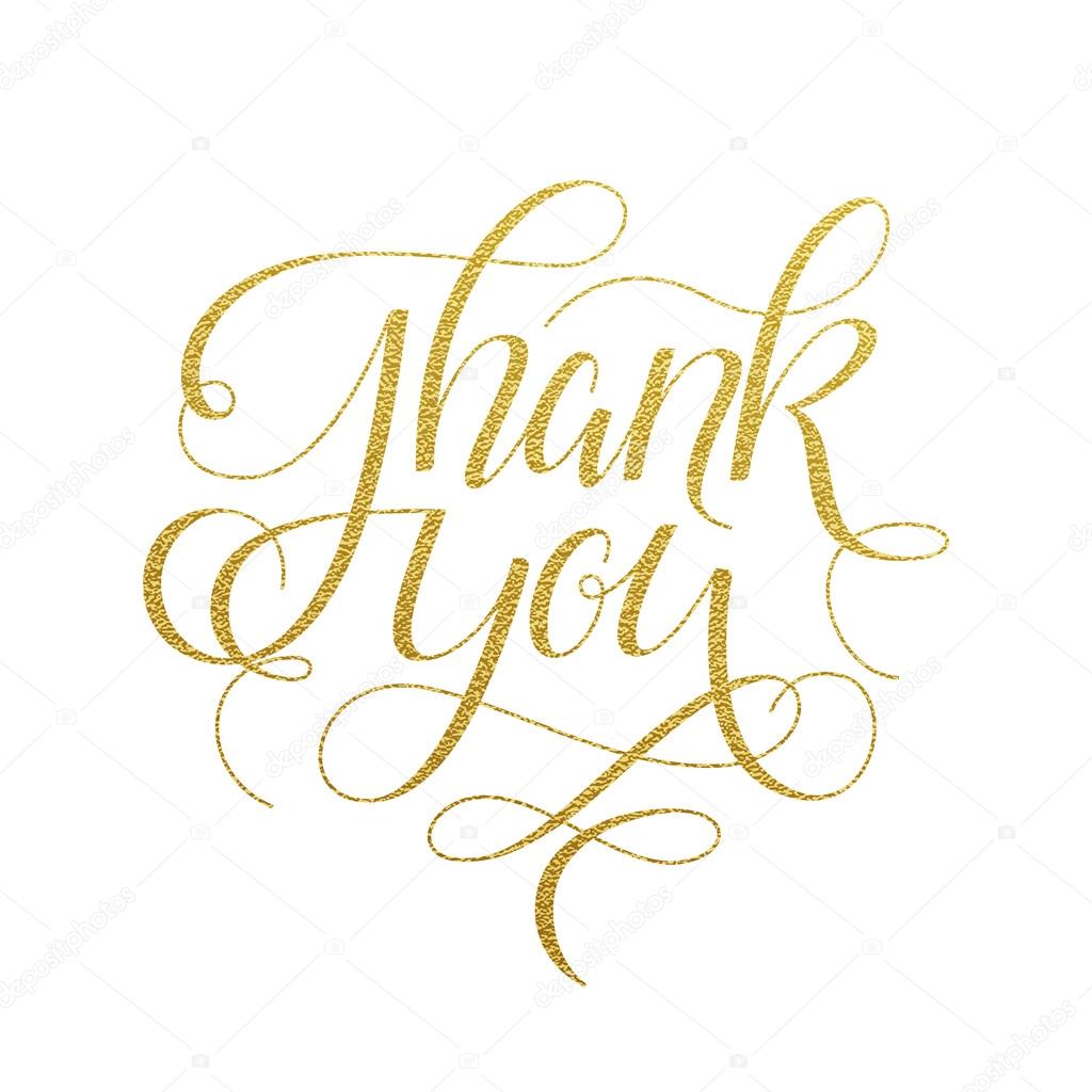 Thank You vector golden calligraphy. Stock Vector by ©ronedale 114940806