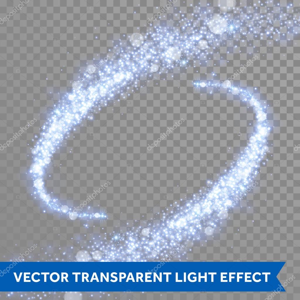Cola de cometa brillante. Brillos de brillo azul Vector de stock por ...