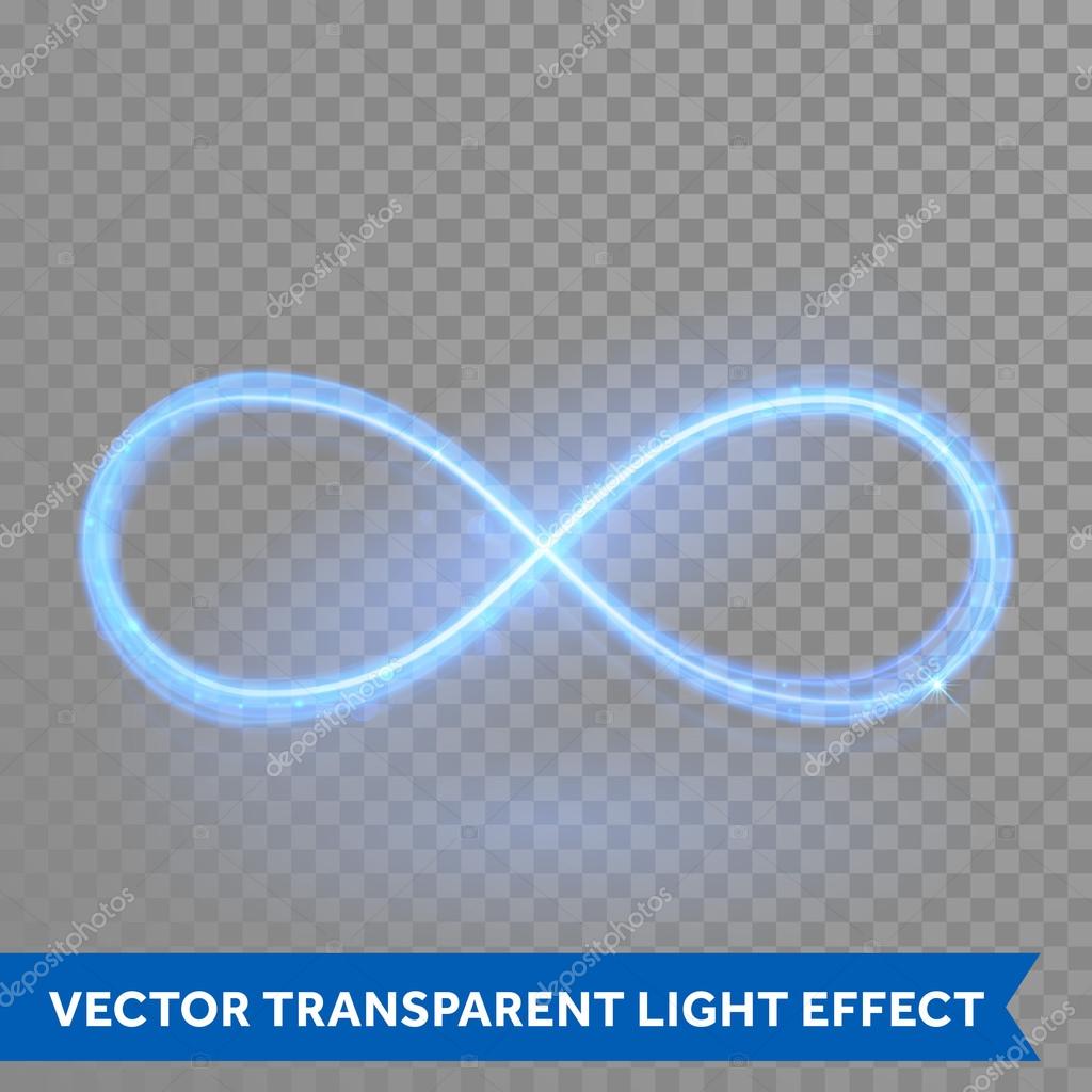 Blue Glowing Infinity Sign