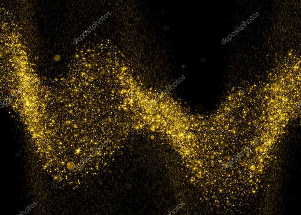 Gold glittering stars dust trail background — Stock Photo © ronedale ...