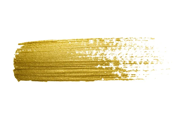 Gold paint brush stroke. — Stock Photo © ronedale #91353888