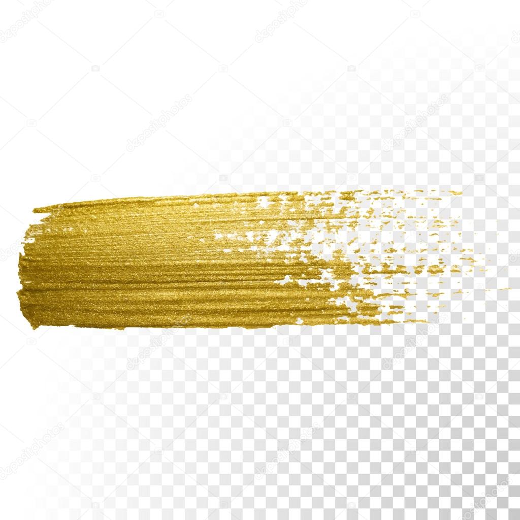 Vector gold paint brush stroke. Stock Vector Image by ©ronedale #92424414
