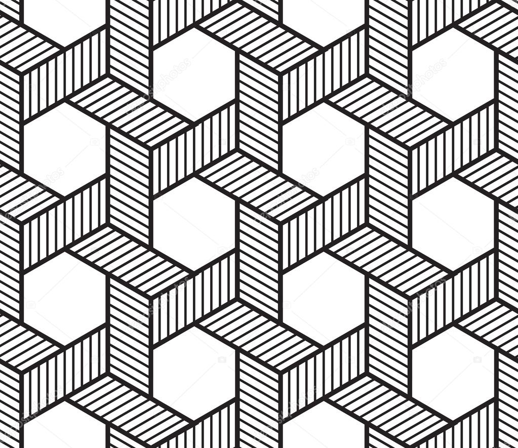 Vector geometric seamless wired linear pattern background. Stock Vector ...