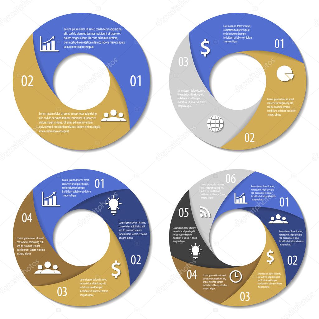 Set of round infographic diagram Stock Vector Image by ©Sergeyyyyy ...