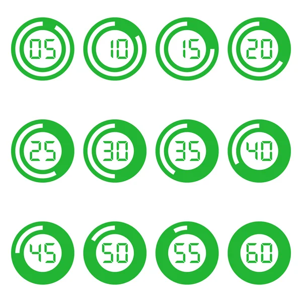 Digital timer green Vector Art Stock Images | Depositphotos