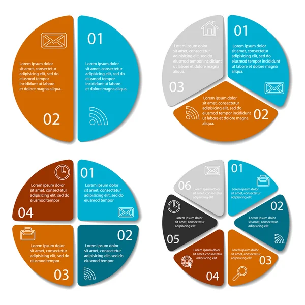 Vector circle infographics set. Template for diagram, graph ...