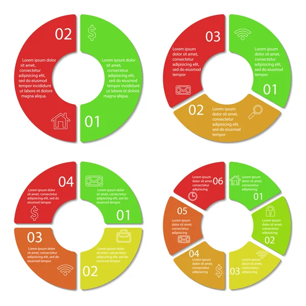 Twisted diagram divided into 5 parts, steps or options. Vector flat infographic design template ...