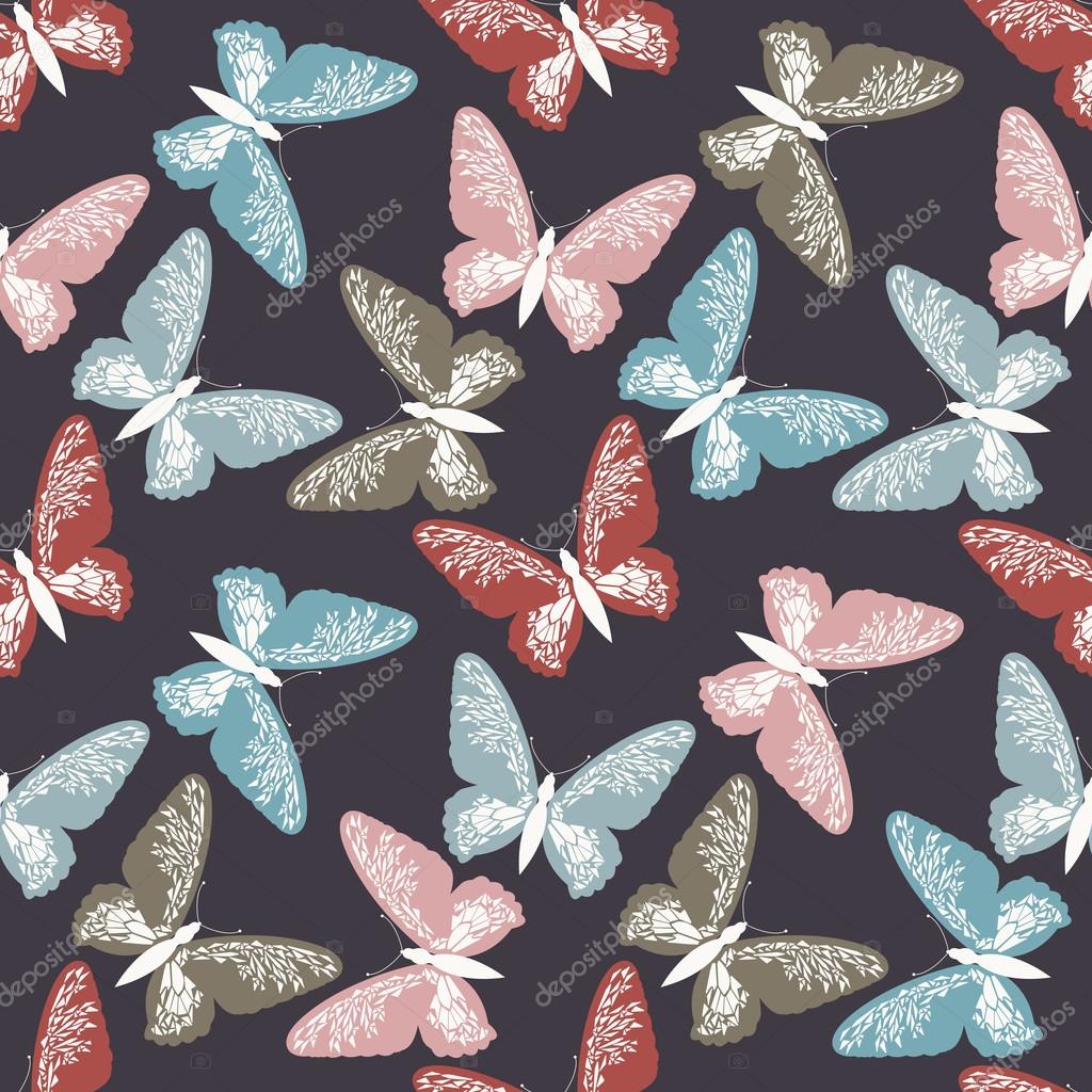 Stylish endless pattern with butterflies Stock Vector Image by ©Da6kin ...
