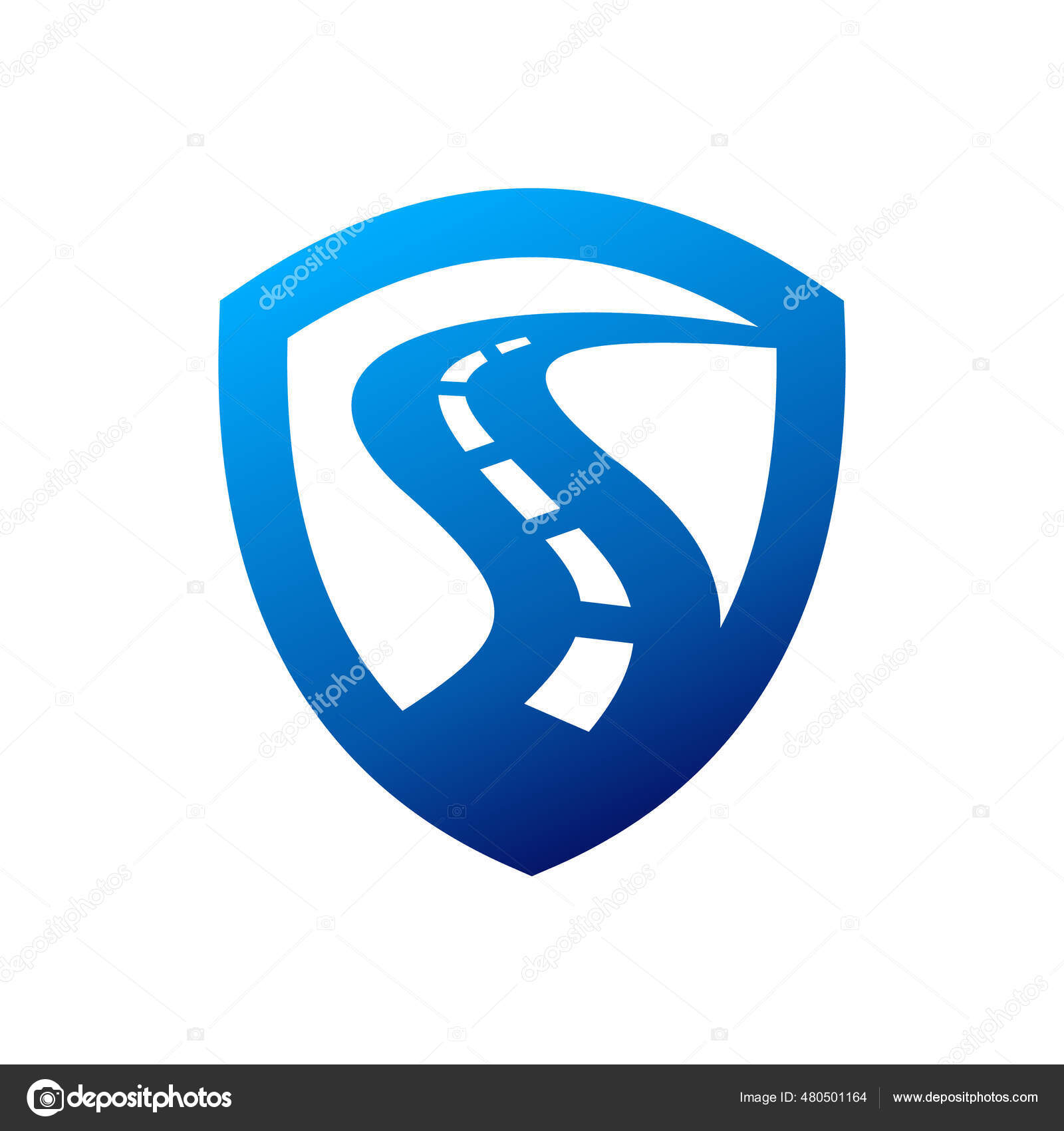 Shield Road Vector Logo Design Stock Vector Image by ©VMstudio #480501164