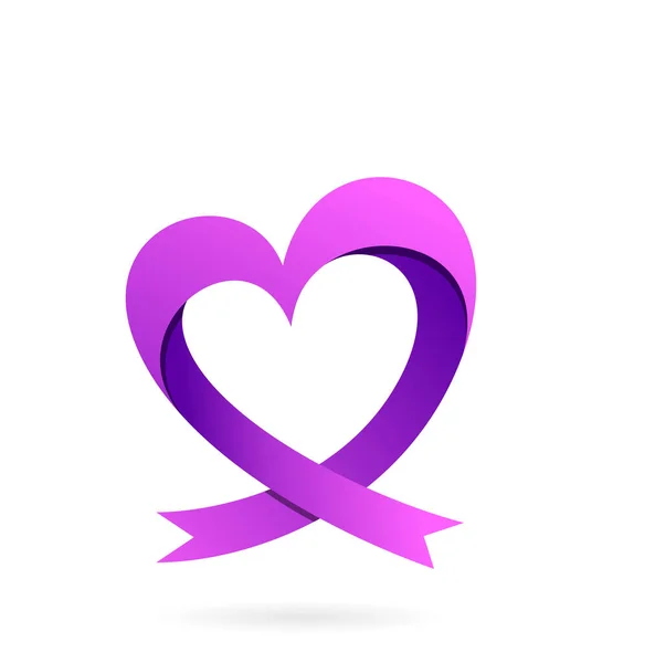 Awareness Ribbon Heart Vector
