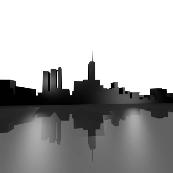 Detroit skyline silhouette Stock Photos, Royalty Free Detroit skyline ...