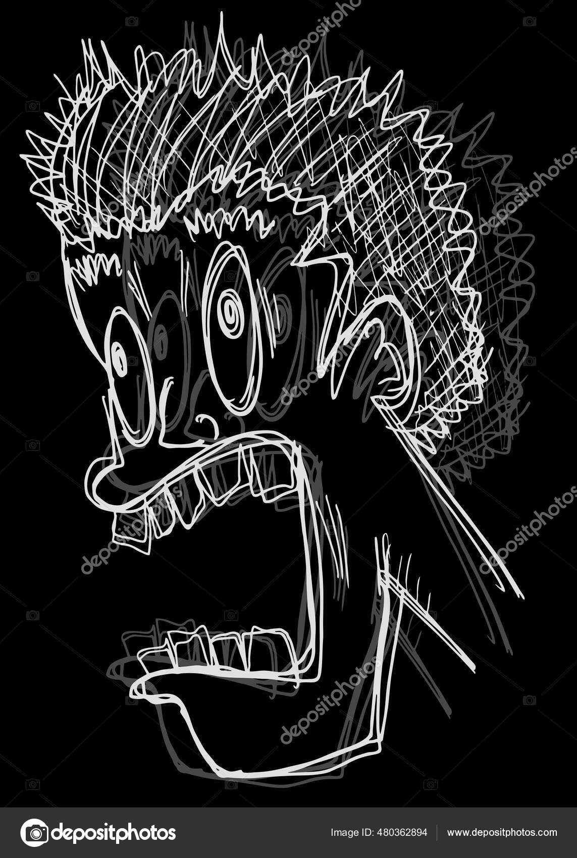 Vector Illustration Comic Character Screaming Stock Vector by ©RATOCA ...