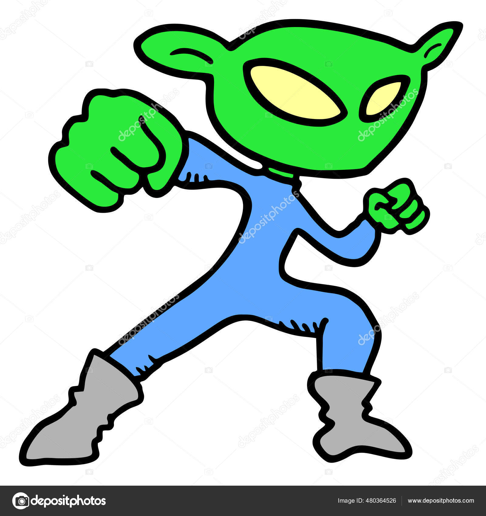 Alien Unknown Creature Vector Illustration Stock Vector by ©RATOCA ...