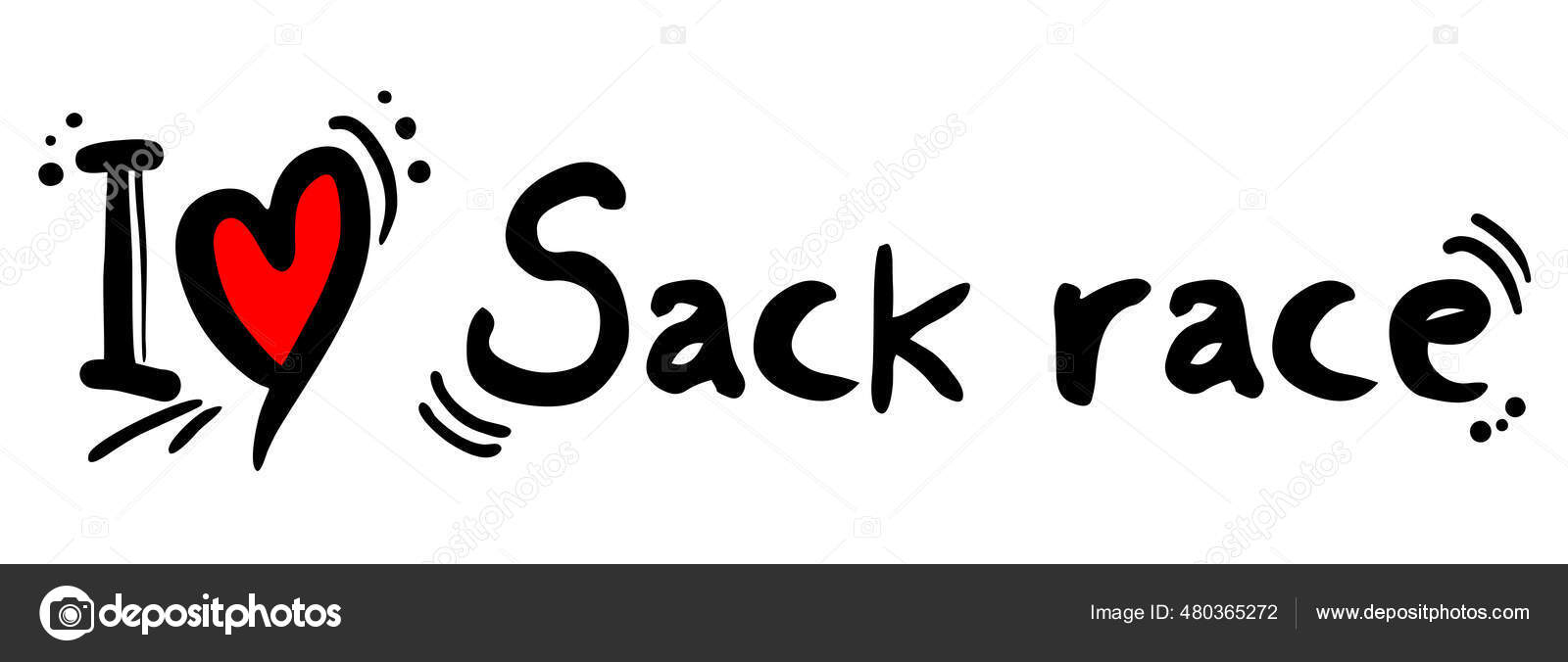 Sack Race Love Vector Illustration Stock Vector by ©RATOCA 480365272