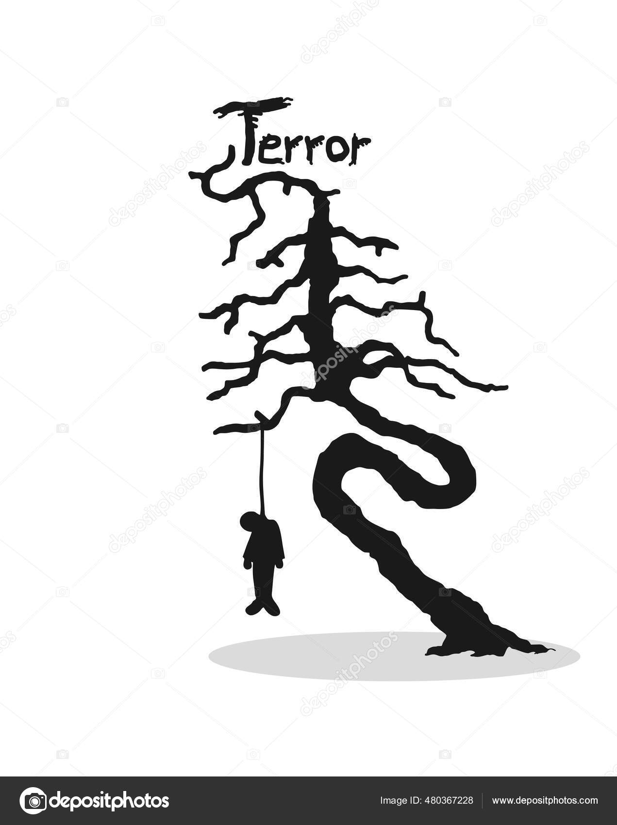 Design Hanged Man Tree Stock Vector Image by ©RATOCA #480367228