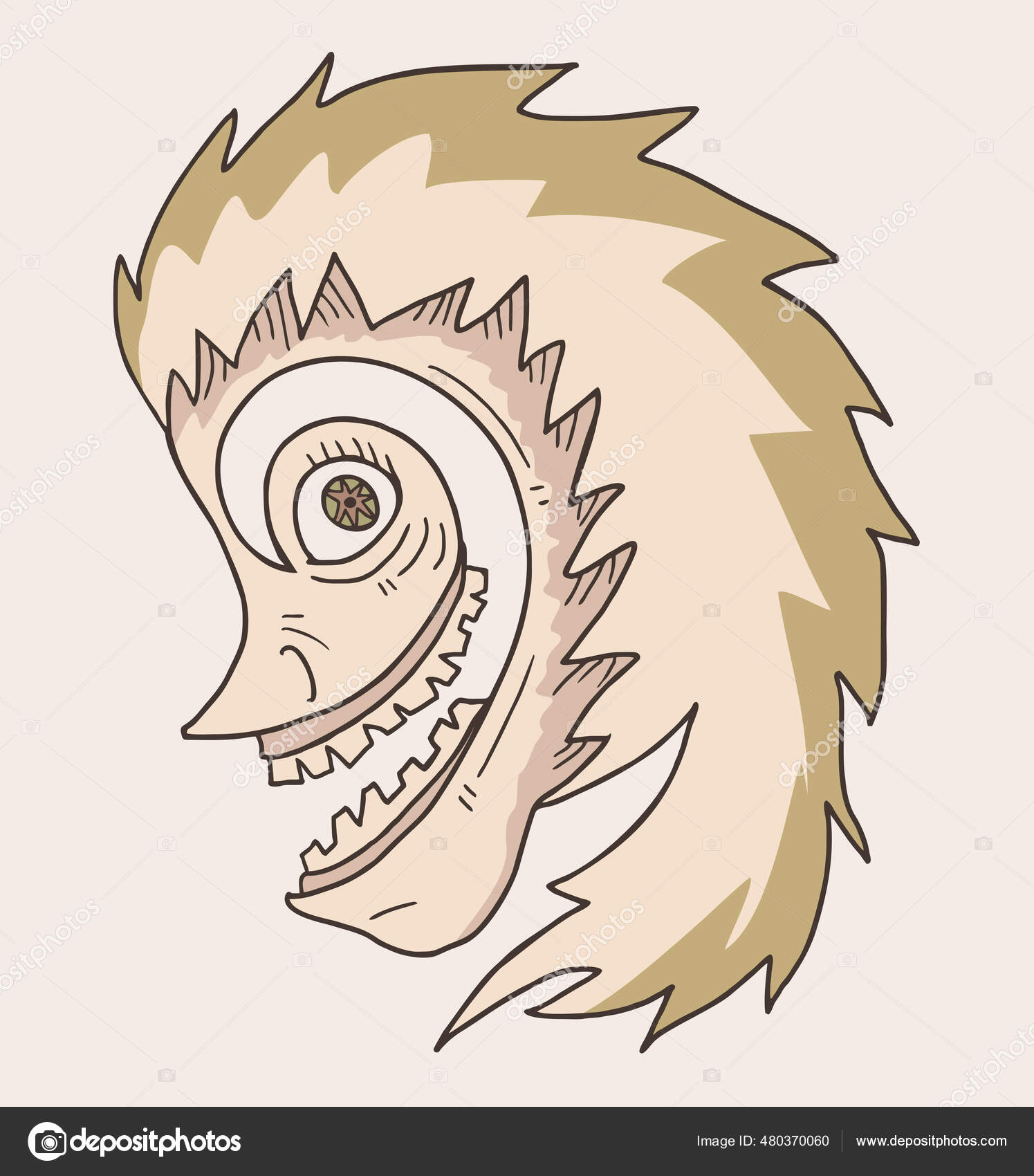 Loco Cara Vector Ilustración Vector de stock por ©RATOCA 480370060