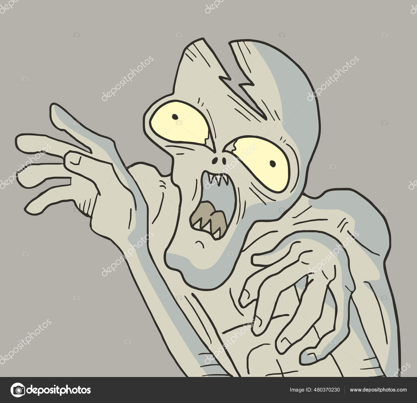 Cry Skeleton Vector Illustration Stock Vector by ©RATOCA 480370230