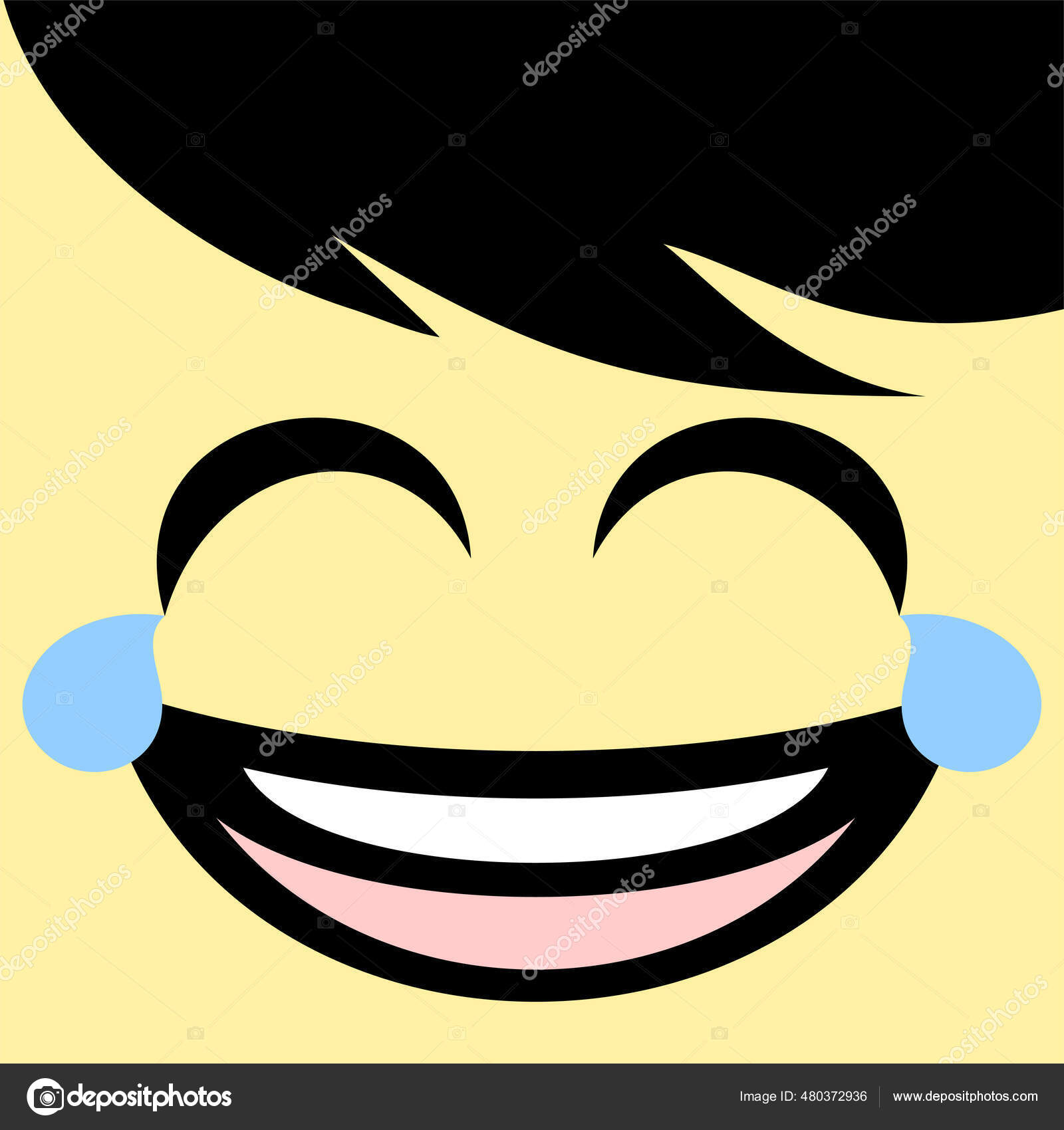 Joking Face Vector Illustration Stock Vector by ©RATOCA 480372936