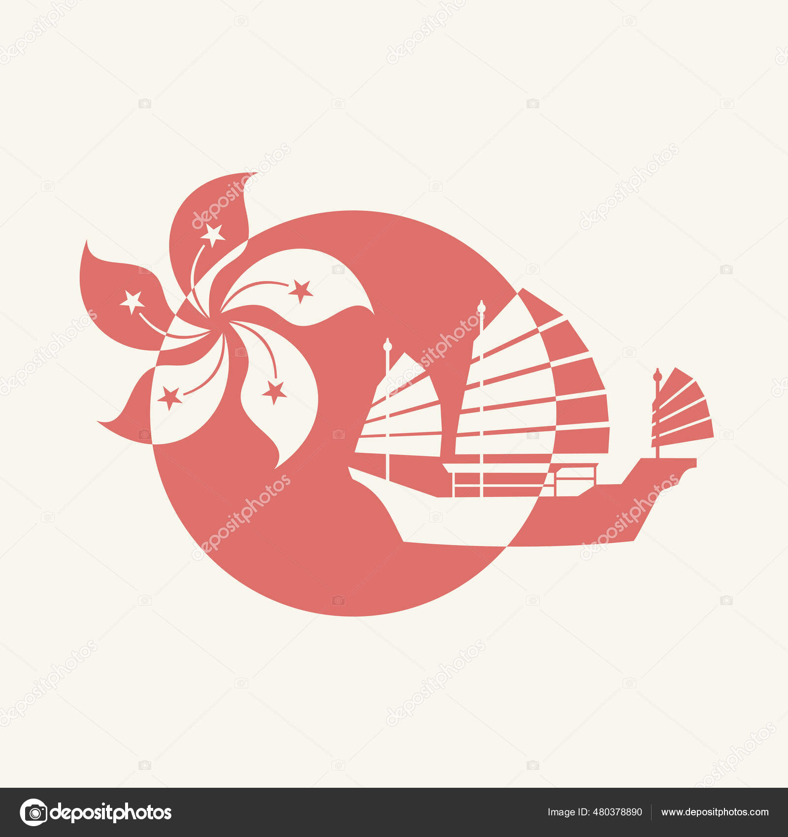 Hong Kong Symbol Vector Illustration Stock Vector by ©RATOCA 480378890