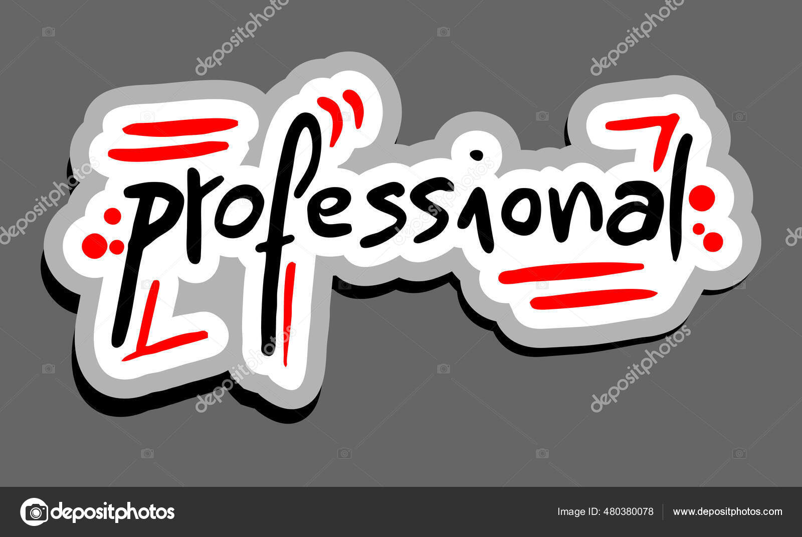 Professional Sticker Vector Illustration Stock Vector by ©RATOCA 480380078