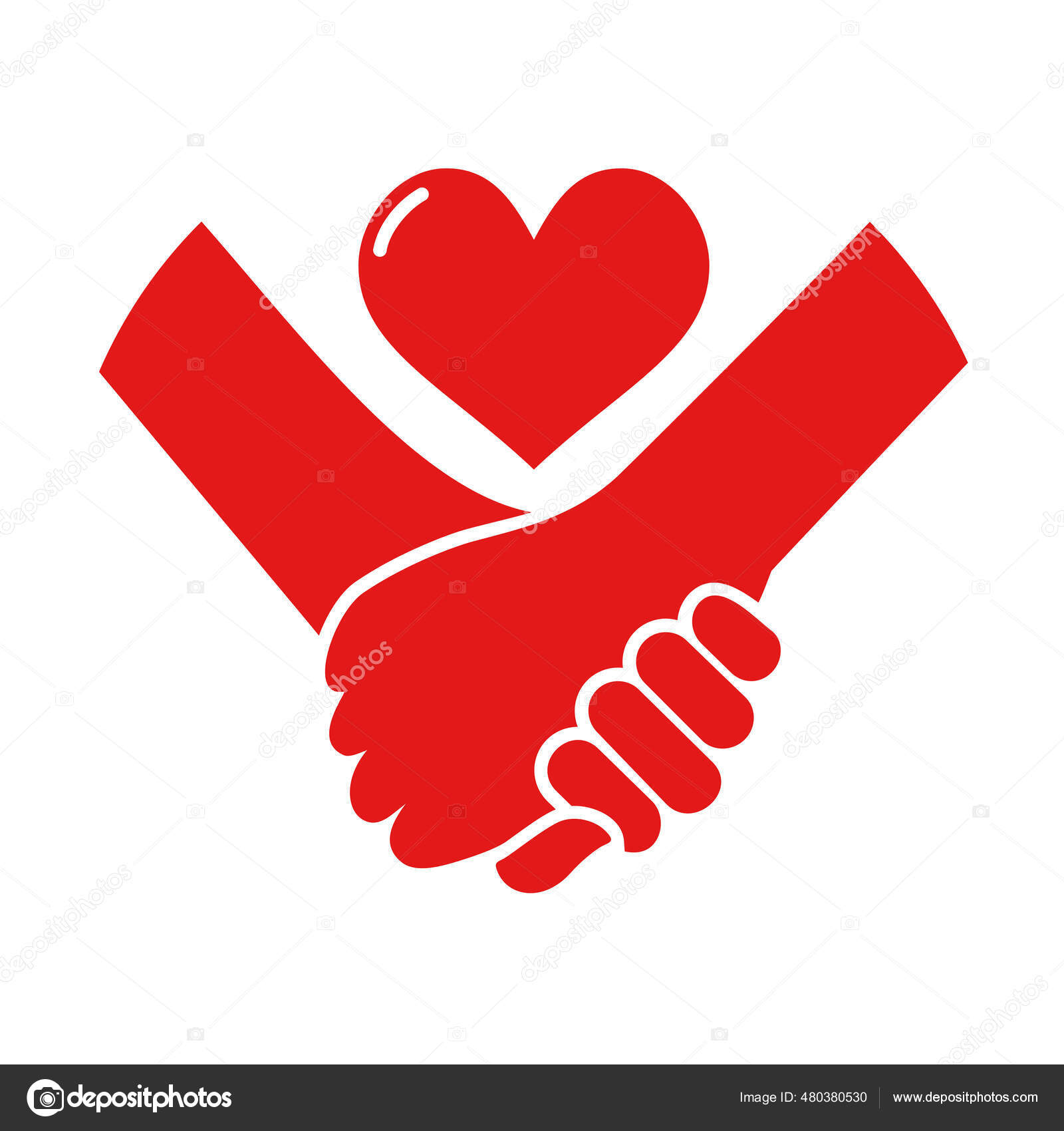 Hands Love Vector Illustration Stock Vector by ©RATOCA 480380530