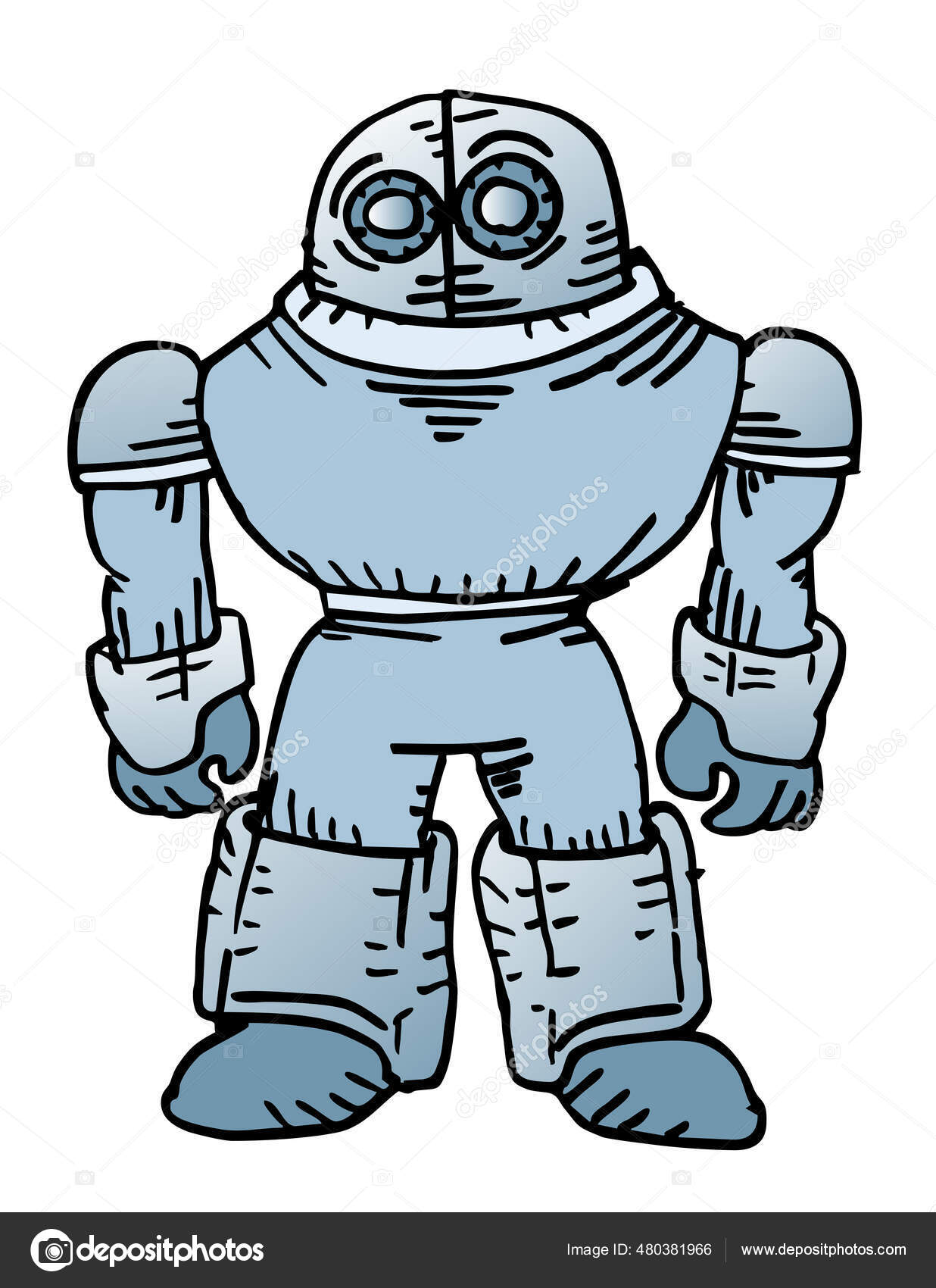 Robot Hand Drawing Cartoon Illustration Stock Vector Image By ©ratoca 480381966