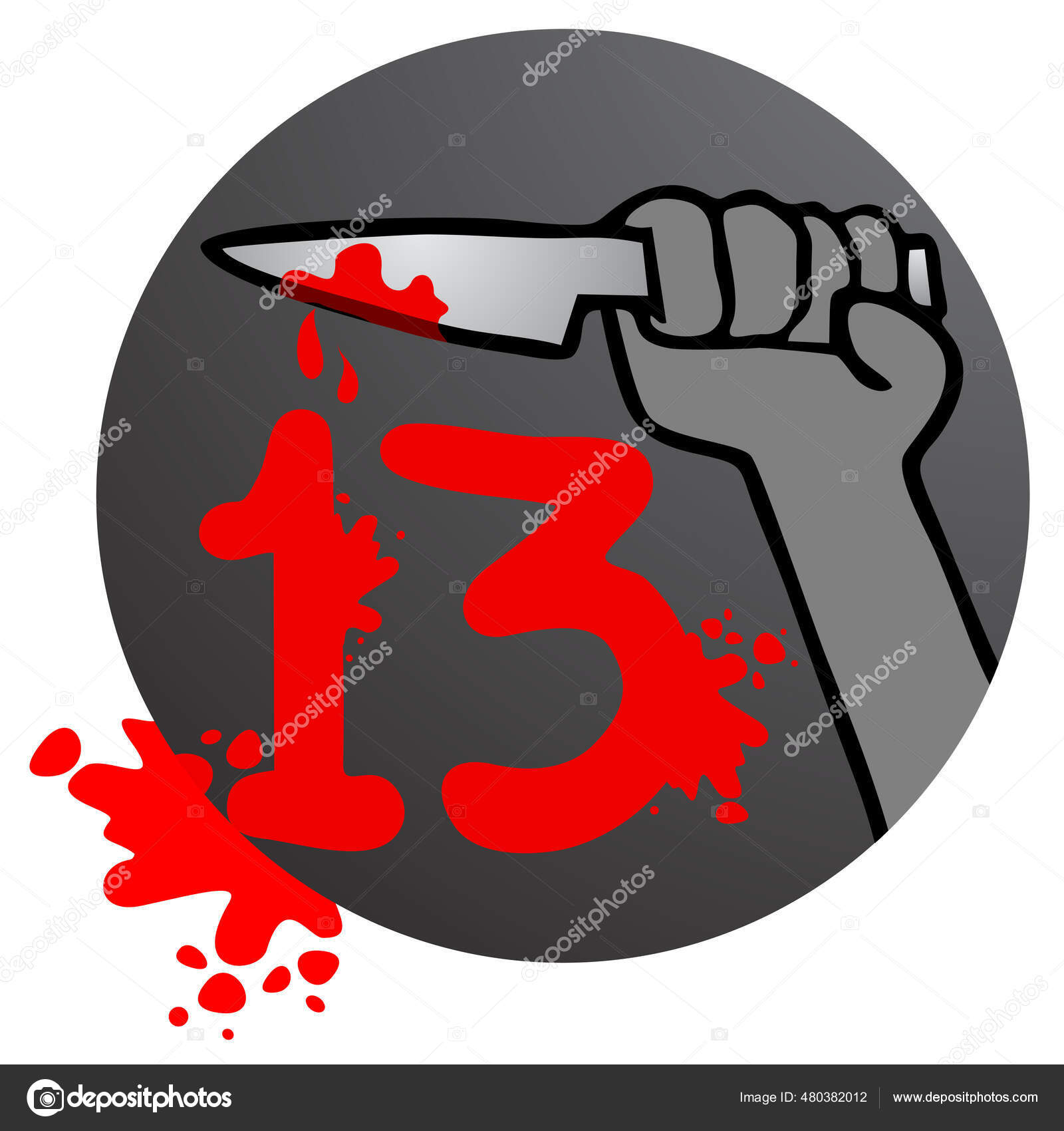 Vector Illustration Number Horror Concept Stock Vector by ©RATOCA 480382012