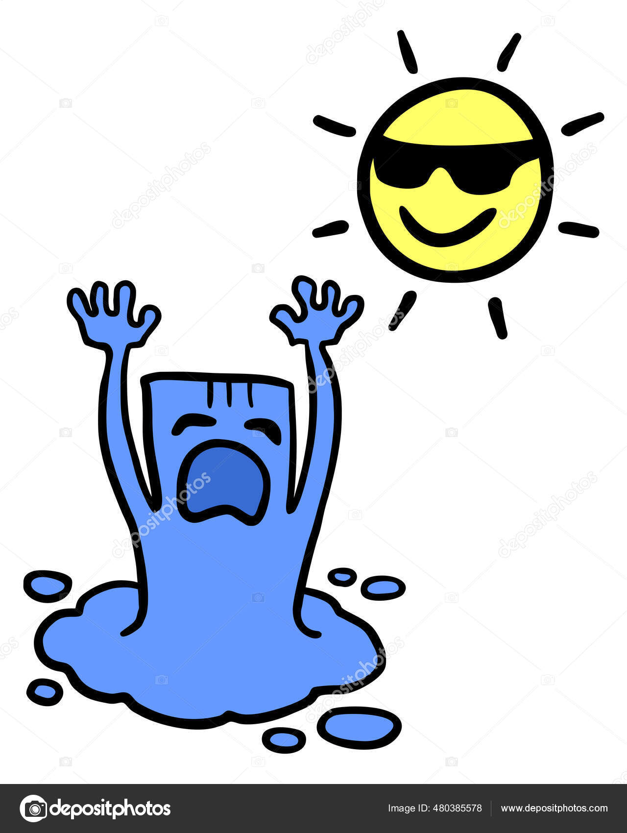 Sun Ice Vector Illustration Stock Vector by ©RATOCA 480385578