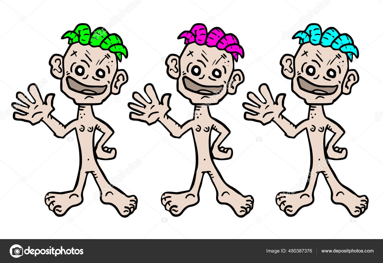 Vector Illustration Hand Drawn Comic Characters Stock Vector by ©RATOCA ...