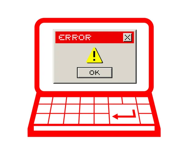Computer Error Vector Illustration Stock Vector by ©RATOCA 480379190