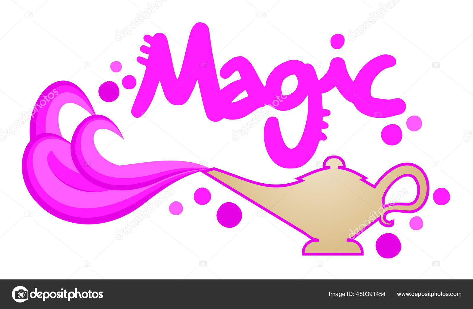 Magic Lamp Vector Illustration Stock Vector by ©RATOCA 480391454
