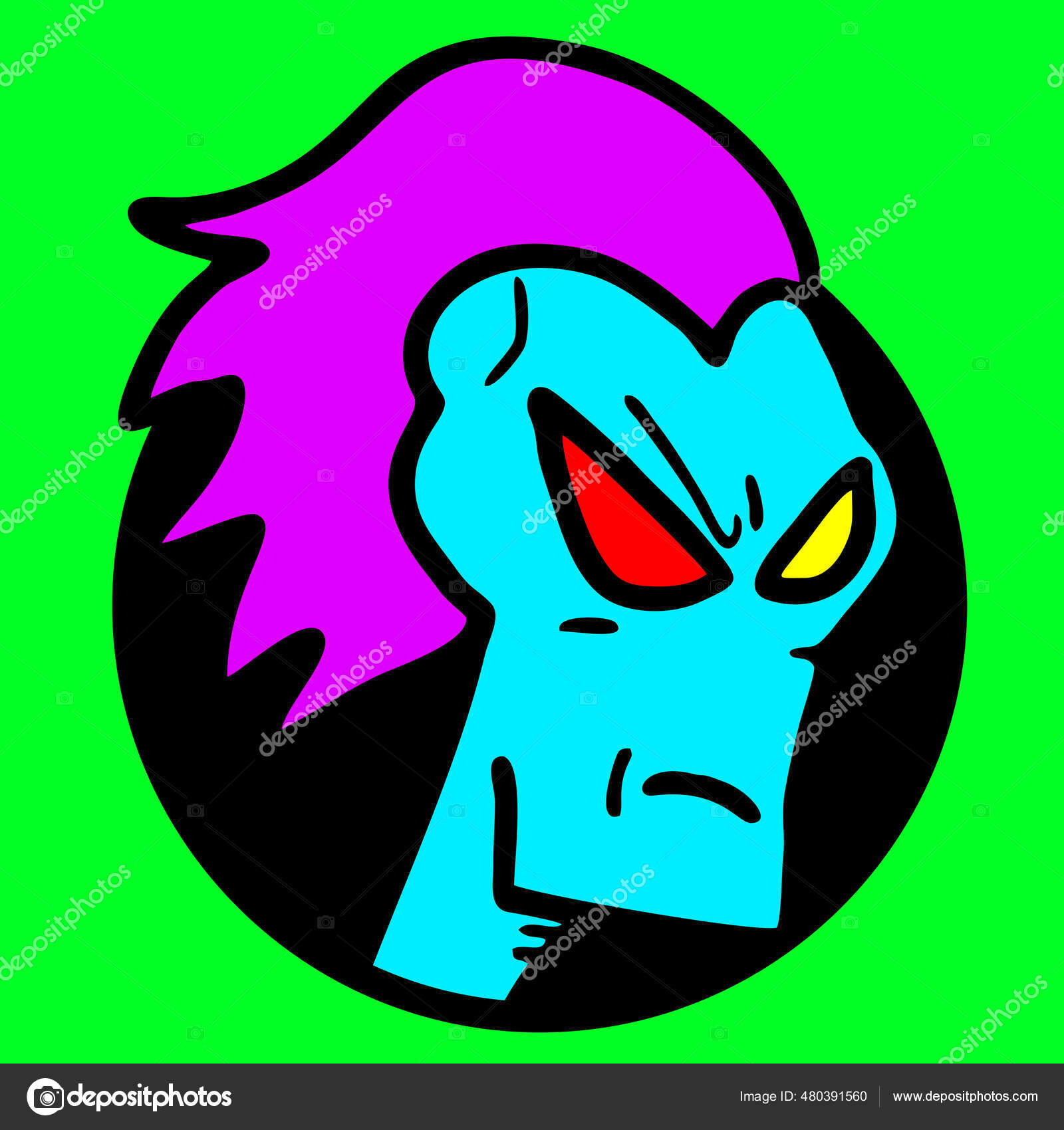 Loco Vector Color Ilustración Vector de stock por ©RATOCA 480391560