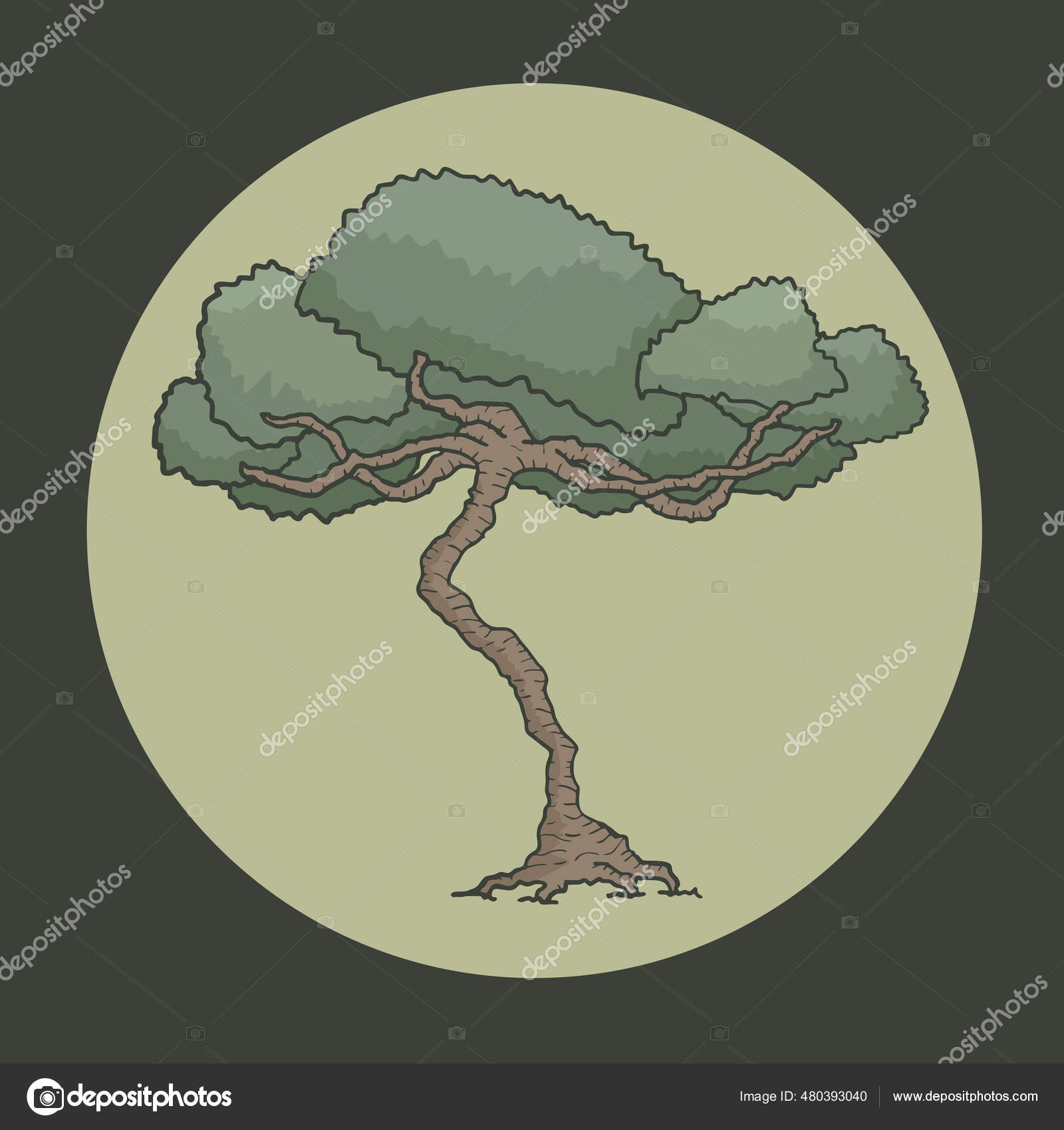 Oak Symbol Vector Illustration Stock Vector by ©RATOCA 480393040